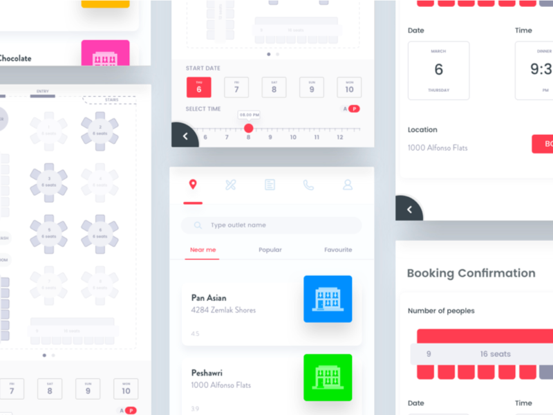 Restaurant Booking System by Johny vino™ on Dribbble