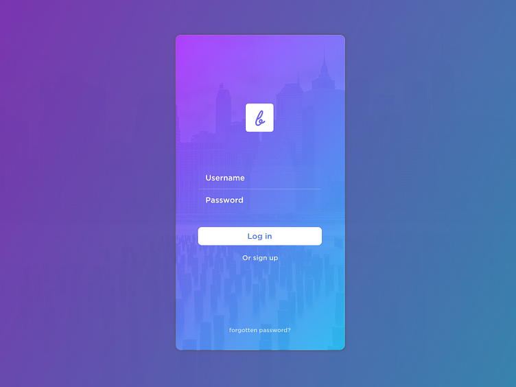 Login Screen by Michael Amprimo on Dribbble