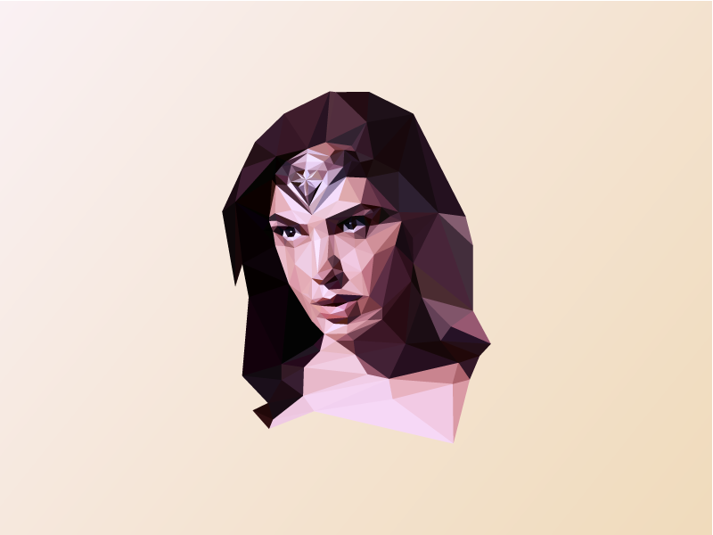 Polygon Wonder Woman by Chris Ota on Dribbble