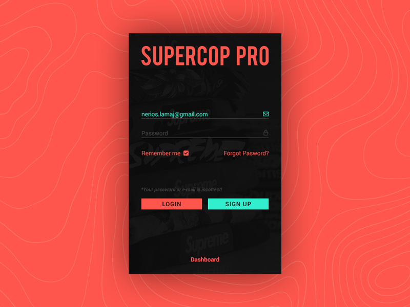 SuperCop Pro - Login by Nerios Lamaj on Dribbble