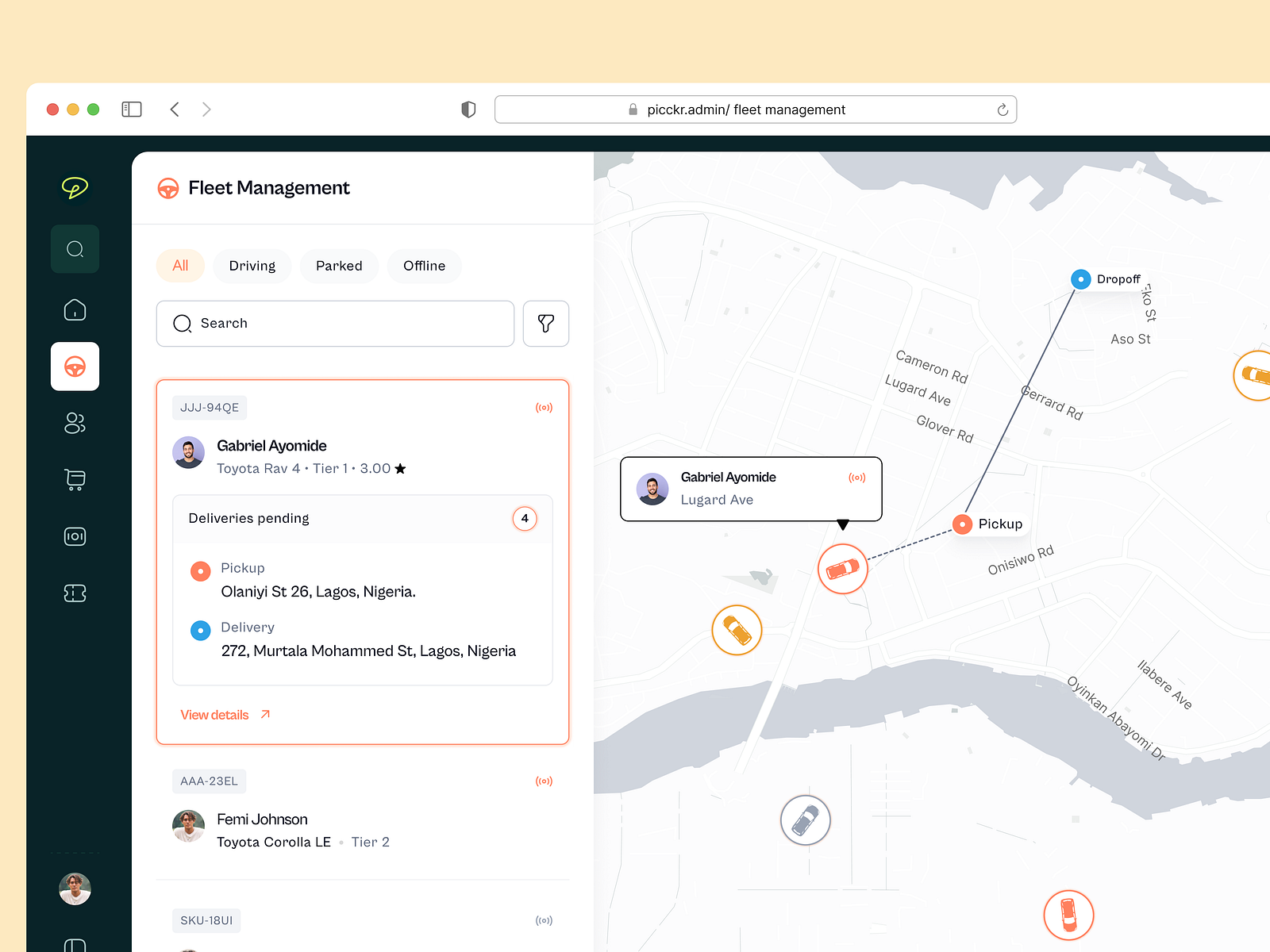 Fleet Management by Wade on Dribbble