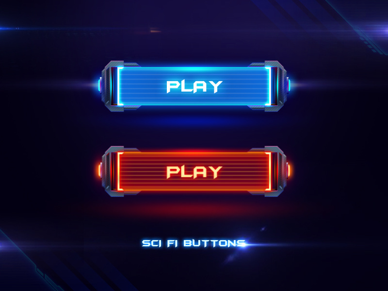 Sci Fi Buttons by Olga Ryzhychenko on Dribbble