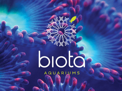 logo // biota aquariums by helium creative on Dribbble