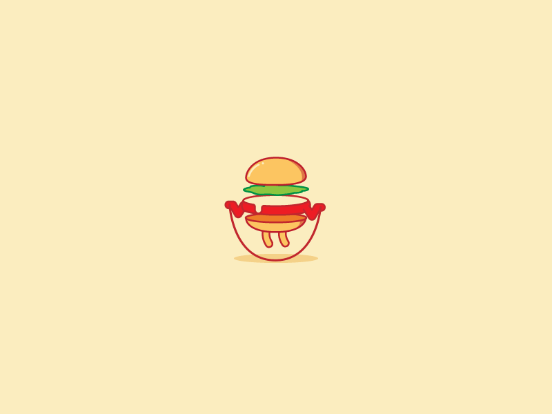 Cheeseburger Jumping by Hunter Haubert on Dribbble