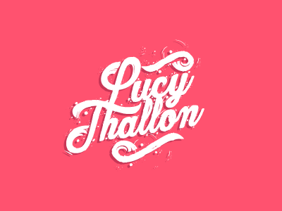 Typographic Lucy logo design by Bojan Sandic on Dribbble