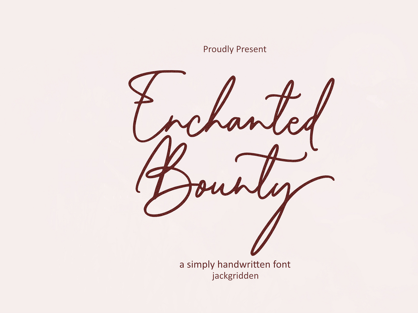 Enchanted Bounty Font by jack gridden on Dribbble