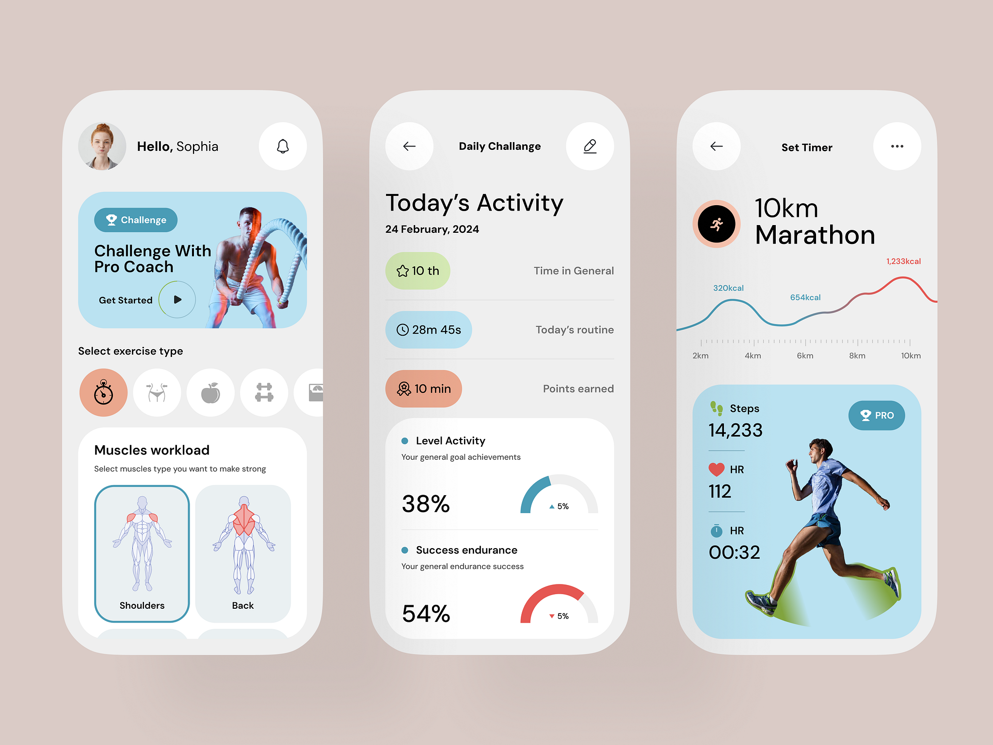Track Your Fitness Goals - App Design by Anastasia Golovko for Tino on ...