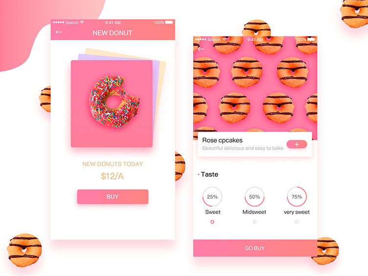 Doughnut UI by Orone Design on Dribbble