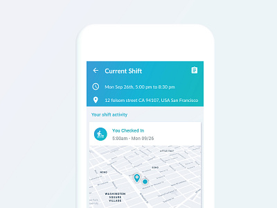 Current Shift Check in by Claire Paoletti on Dribbble