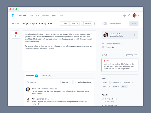 Idea Details Overview by Aaron Sananes on Dribbble