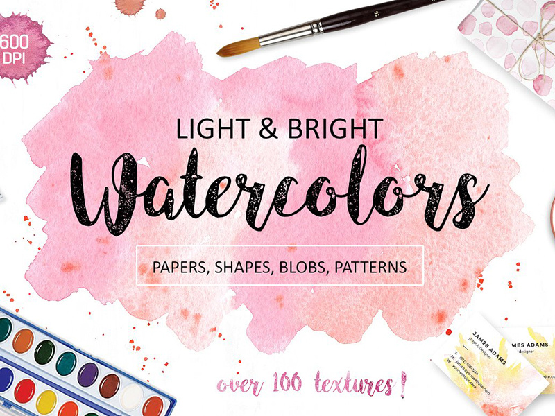 Watercolor Textures. Light and Bright by Graphics Collection on Dribbble