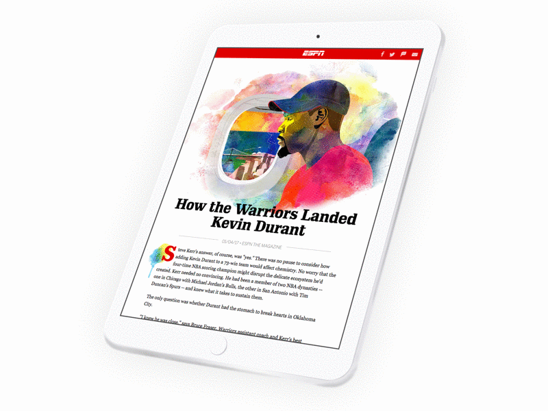 ESPN Tablet Display by Kira on Dribbble