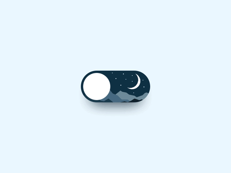 Day 13-14 Day/Night Toggle by Tiantian Xu on Dribbble