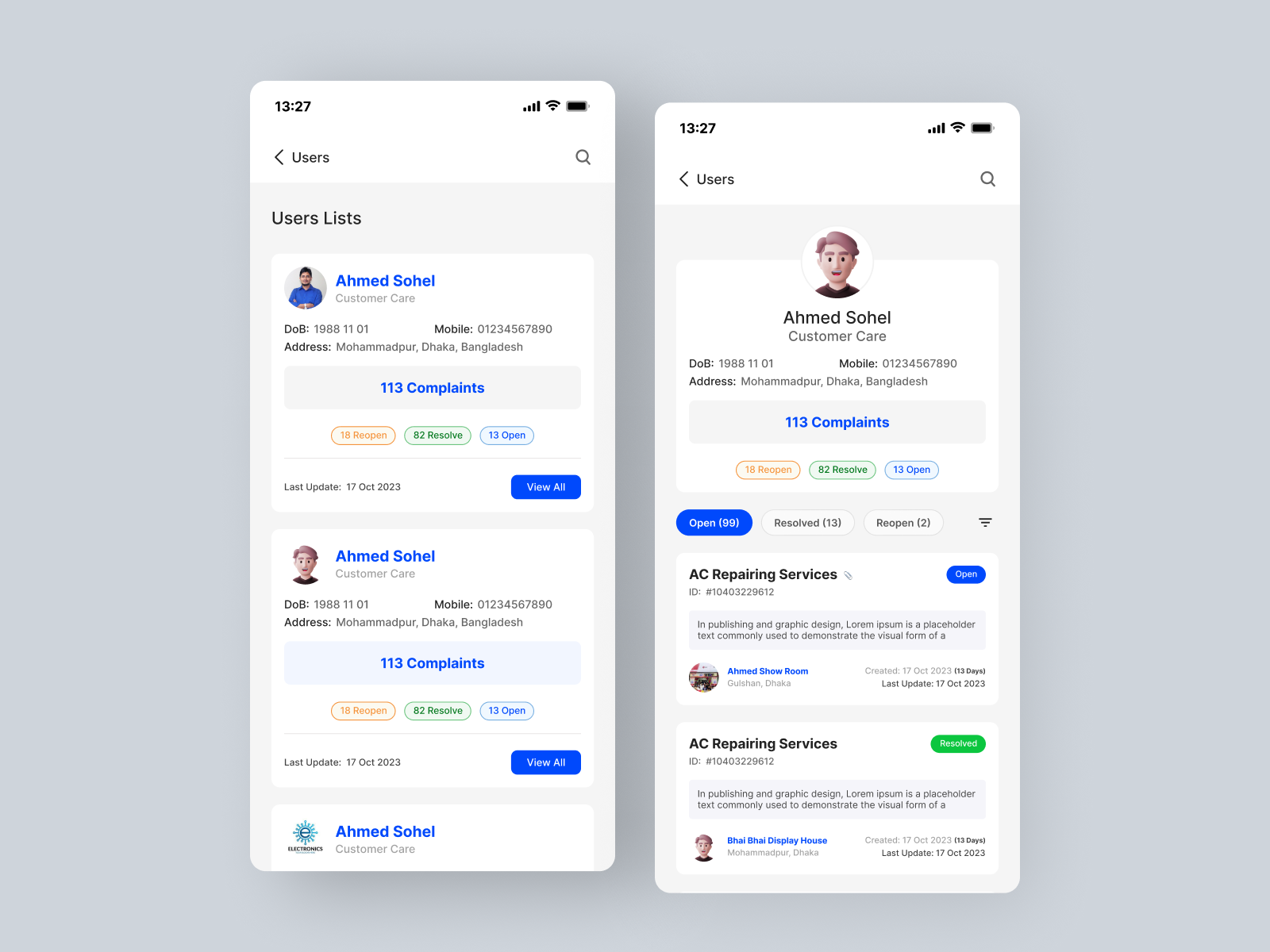 Complaint App Design by Ideaz13 on Dribbble