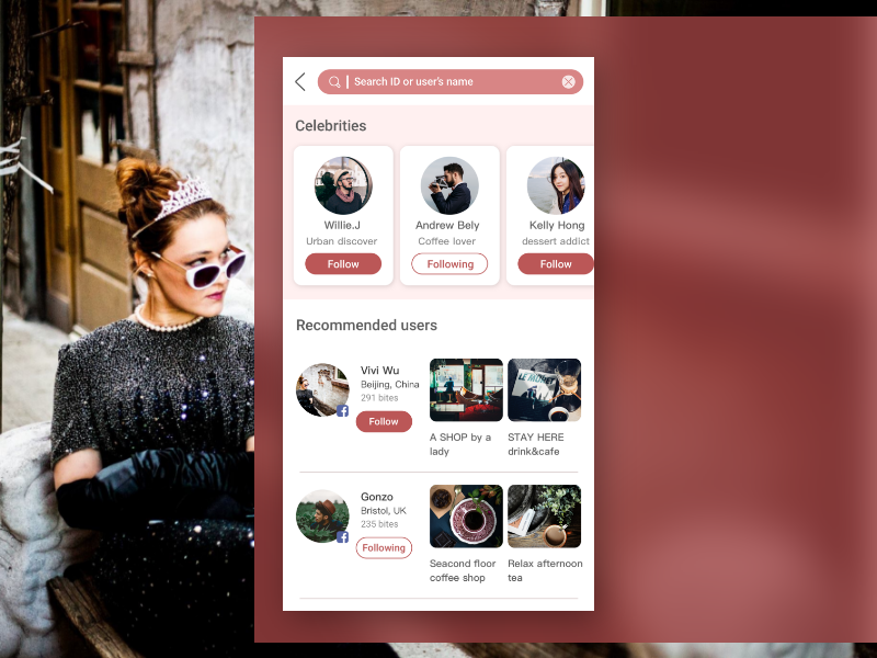 Find Friends UI by Catherina Tsai on Dribbble