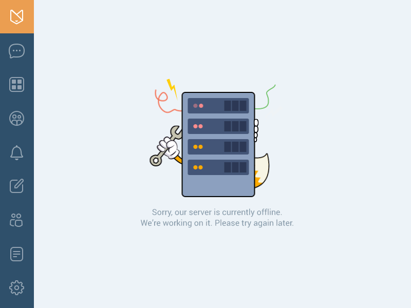 Server Offline Animation by Stefan Marincak on Dribbble