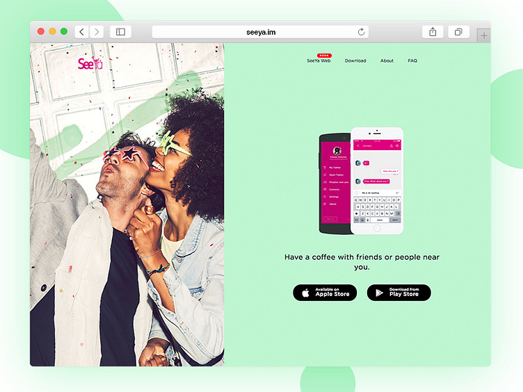 SeeYa.im Landing Page by Kleant Zogu on Dribbble