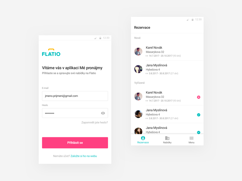 Flatio mobile app #1 by Milan Seitler on Dribbble