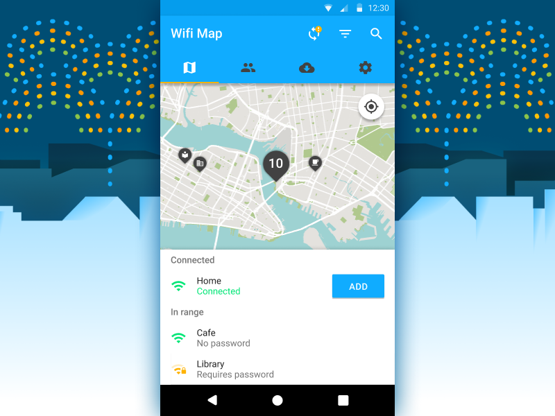 Wifi Map Redesign: Map by Michael Cook on Dribbble