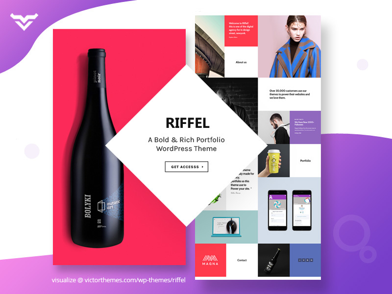 Riffel A Bold & Rich Portfolio Theme by VictorThemes on Dribbble Riffel A Bold & Rich Portfolio Theme by VictorThemes on Dribbble