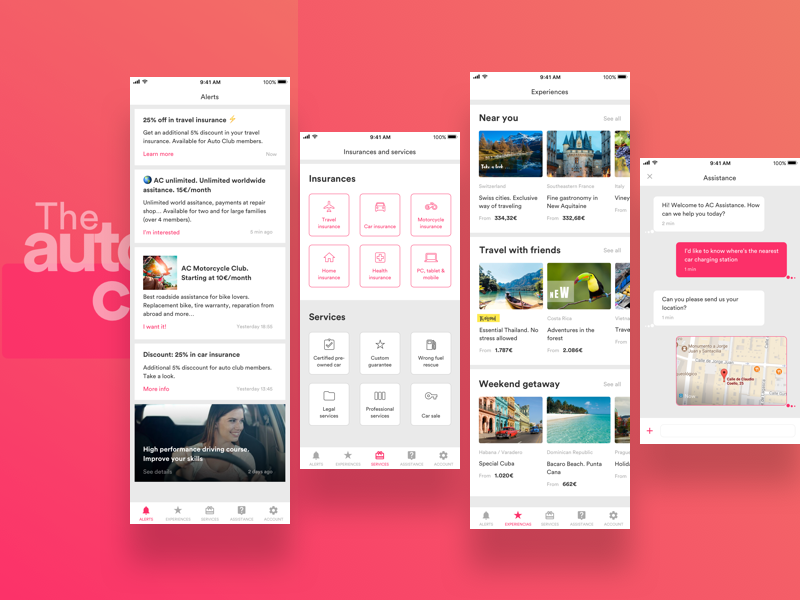 The Auto Club app by Digital55 on Dribbble