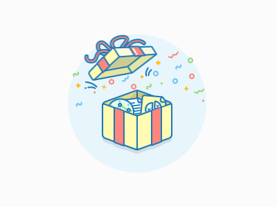 Gift box by ukkium for Pingdom on Dribbble