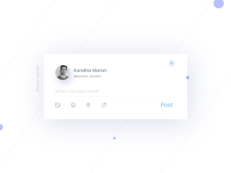 Status Update- Daily UI:: #081 by Arun Malavan on Dribbble
