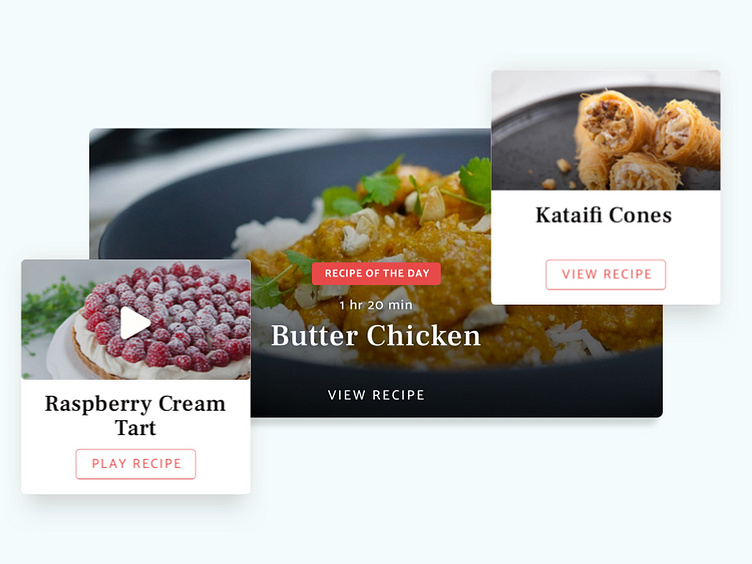 Recipe Cards by Alyoop on Dribbble