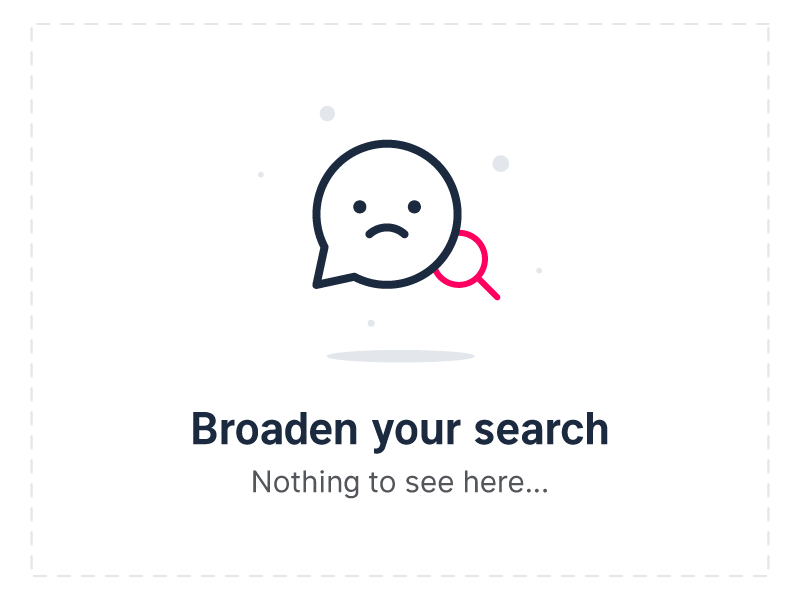 Search empty state by Stefan Mansson on Dribbble