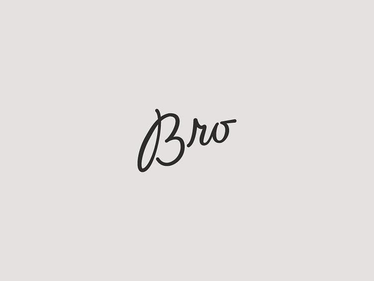 Bro script wordmark by Jennifer Hood for Hoodzpah on Dribbble