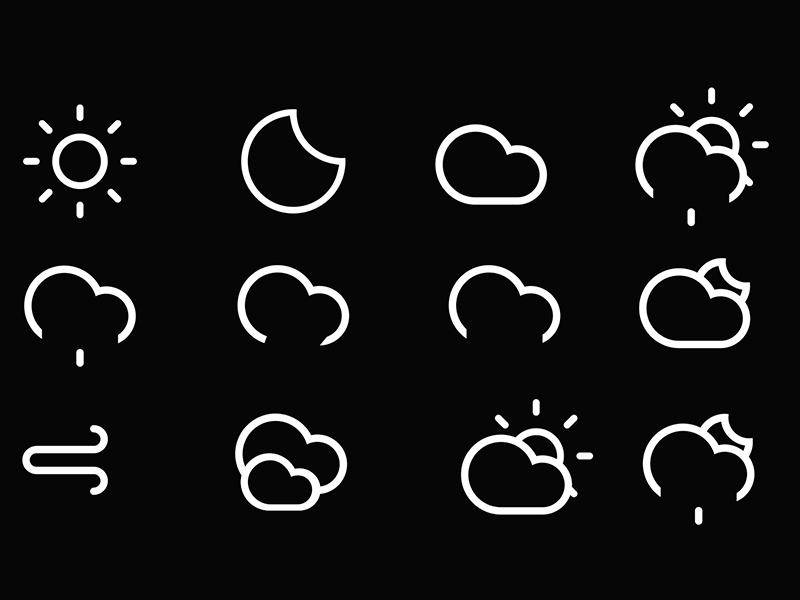 Animate Weather Icons by Sergei Tarasenko on Dribbble