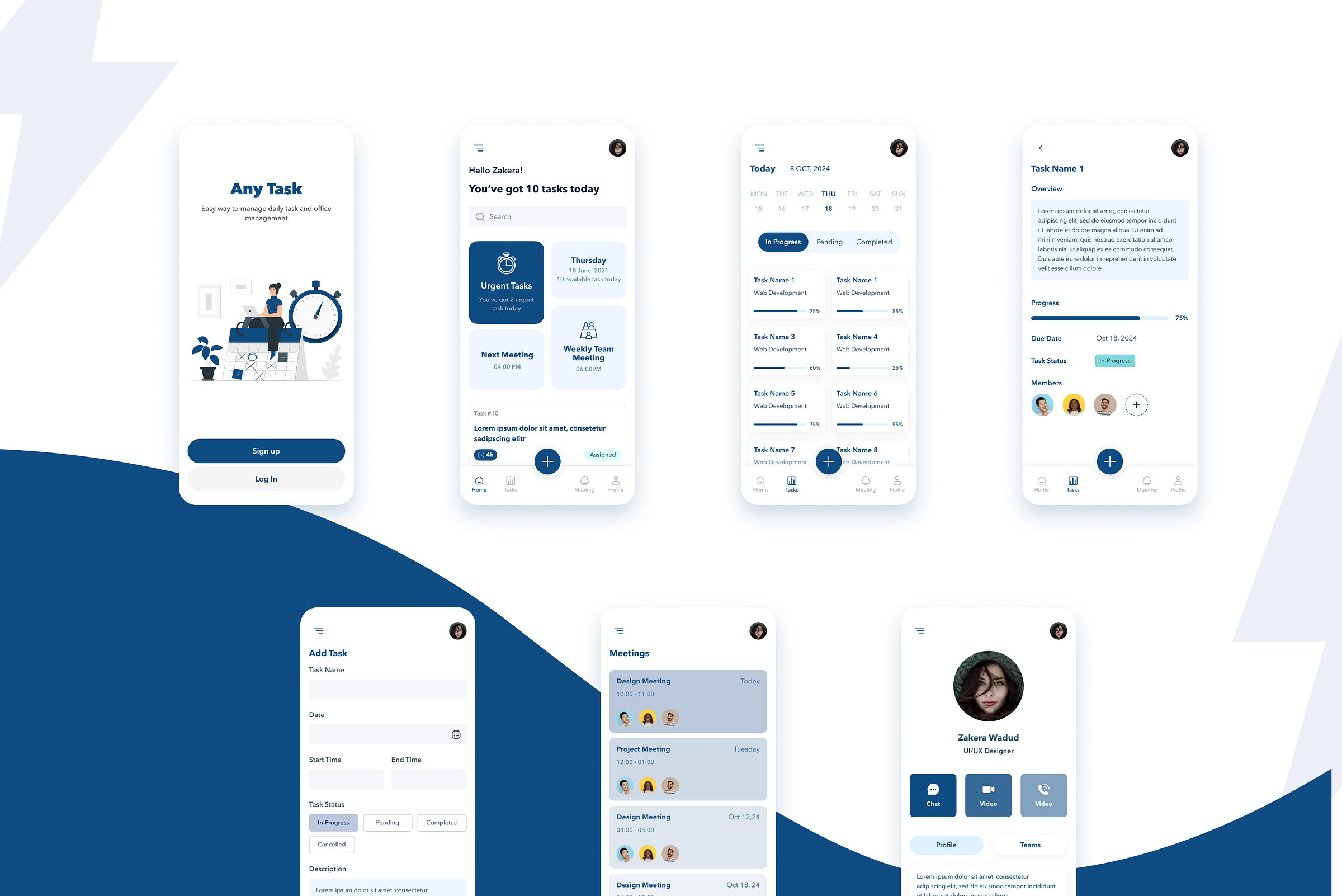 Monochrome Task Management App by Zakera Wadud on Dribbble