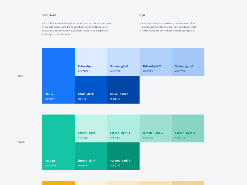 Color Speccing for Design Systems by Ryan Clark for The Scenery on Dribbble