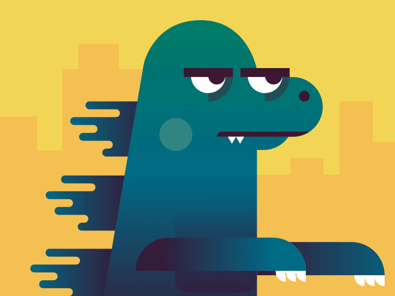 Godzilla Animation by Mykyta Kobets on Dribbble