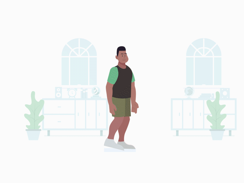 Man Walking in Room by Oluwasegun Adesina on Dribbble