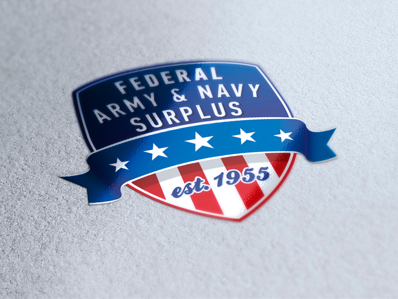 Federal Army & Navy Surplus Logo Design by Lazar Pilipovic on Dribbble