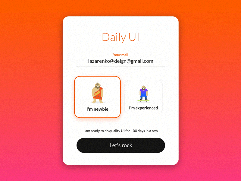 Sign Up form by LA on Dribbble