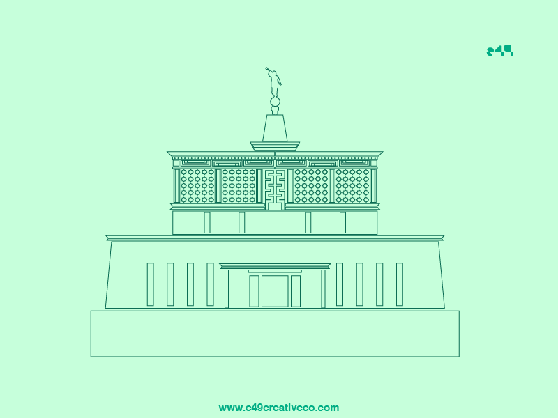 Mexico City Temple Illustration by Eder A Enciso on Dribbble