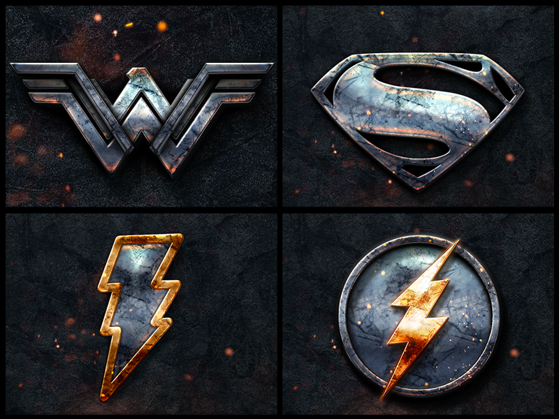 DC Heroes Metallic Logos by Pawan Kumar on Dribbble