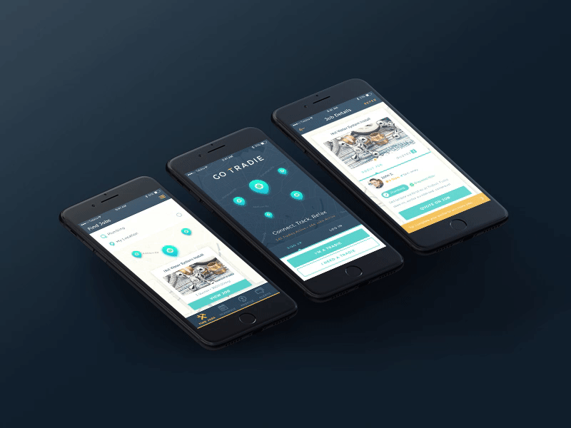 Go Tradie UI by Jake Ranallo on Dribbble