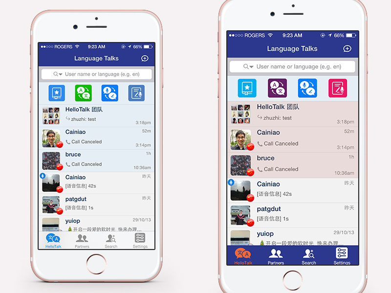 UI/UX for HelloTalk App by Jawad El on Dribbble