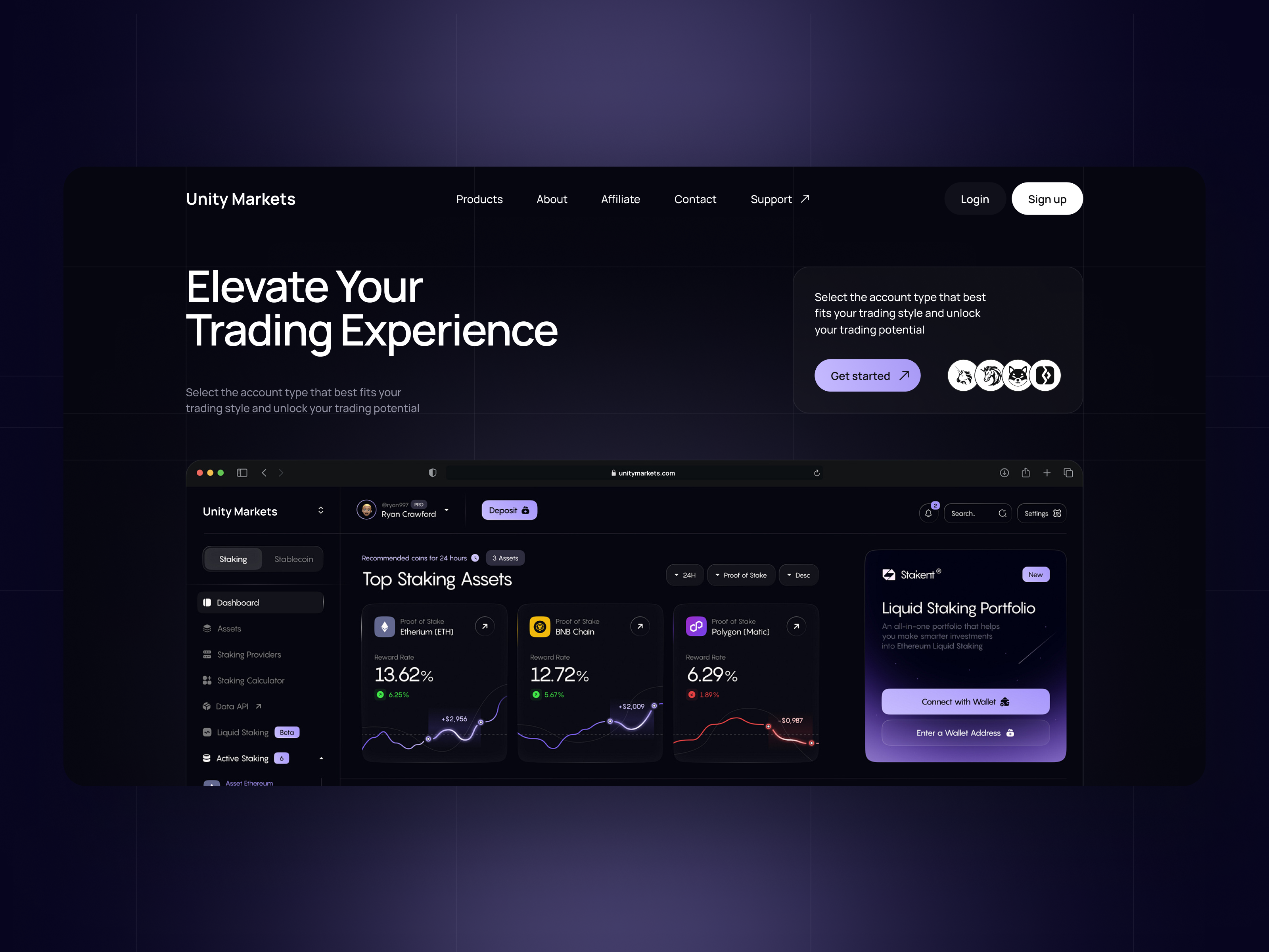 Stock Market Trading UI Design by vino_costa for Roobinium on Dribbble
