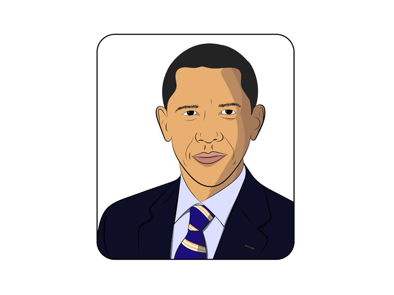 Barack Obama illustration - Color by Simon Thygesen on Dribbble