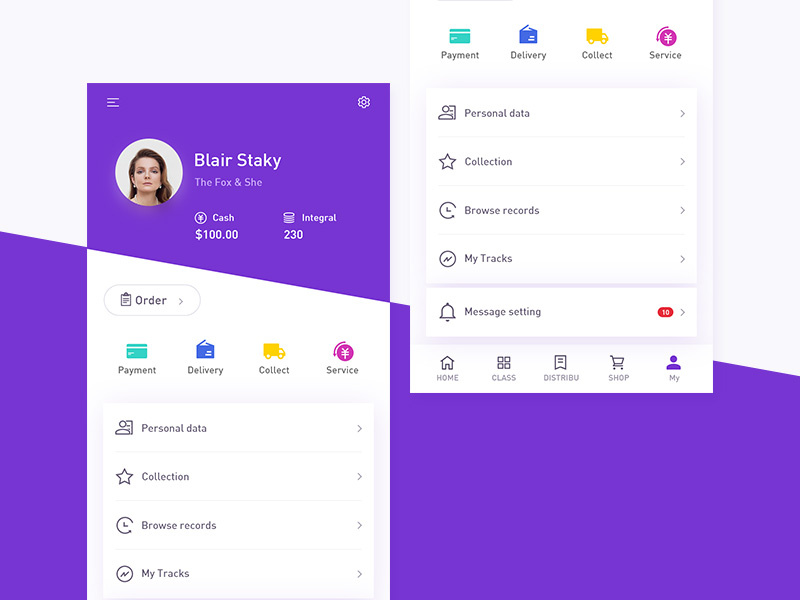 Personal Center by Key on Dribbble