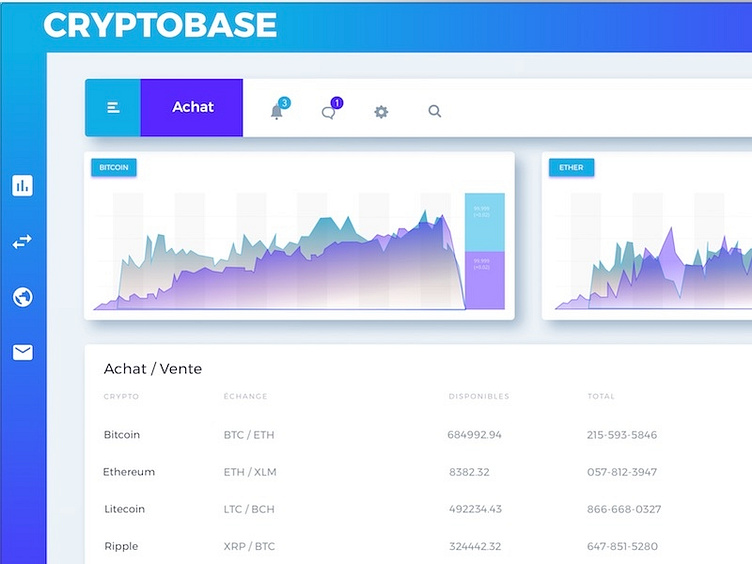 Cryptobase project by François Savard on Dribbble