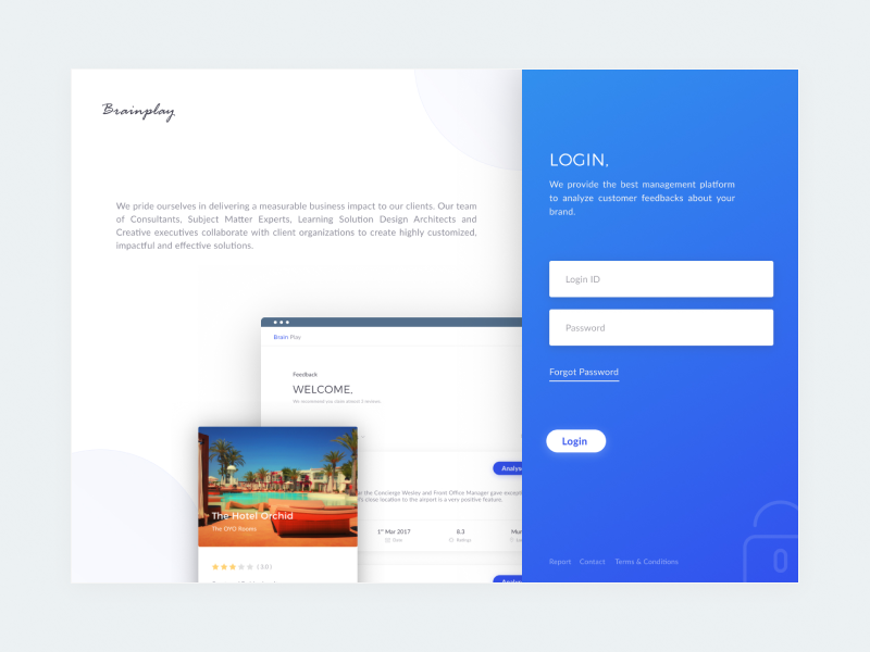 Customer Feedback Review Login Page by Harshit Agarwal on Dribbble