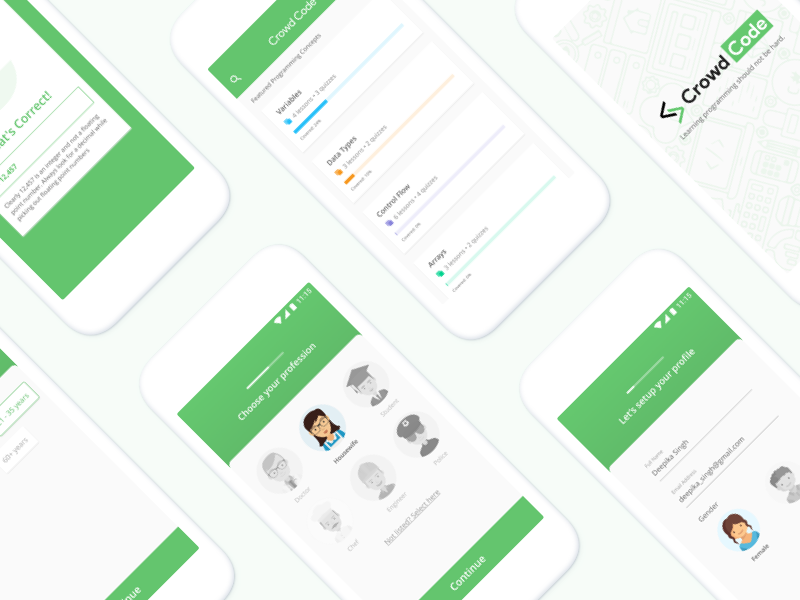 Crowd Code by Abhishek Sharma on Dribbble