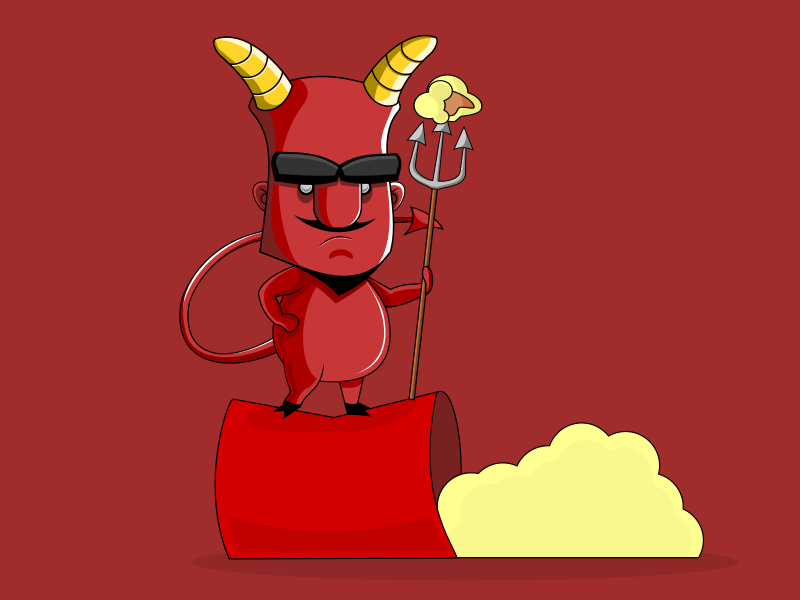 Devil of PopCorn by ShamanCake on Dribbble