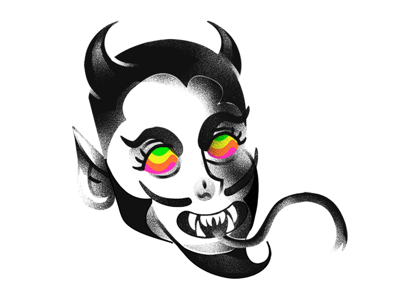 Rainbow Devil by Nicole Williams on Dribbble