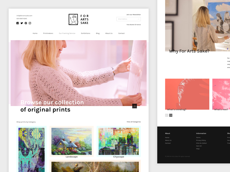 Art Shop - Website by Stuart Regan on Dribbble